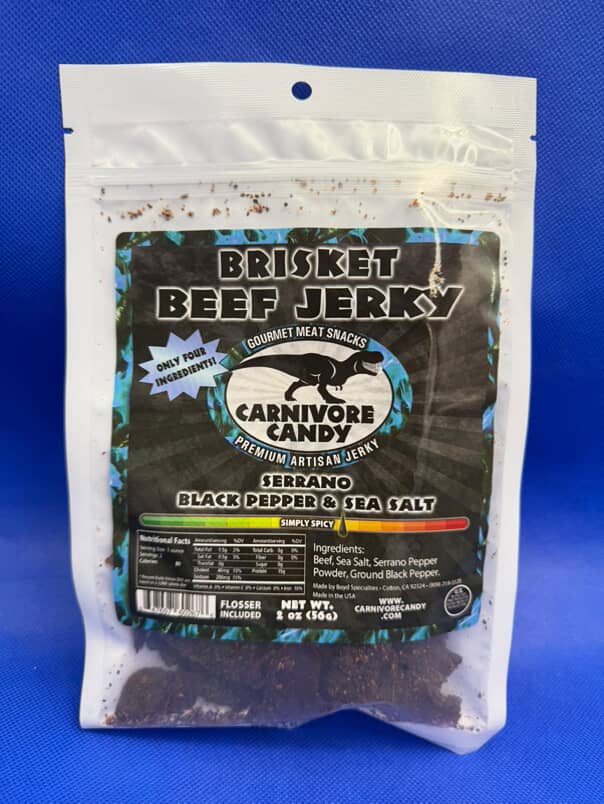 Serrano Black Pepper and Sea Salt :: Beef Jerky Flavor :: Carnivore ...